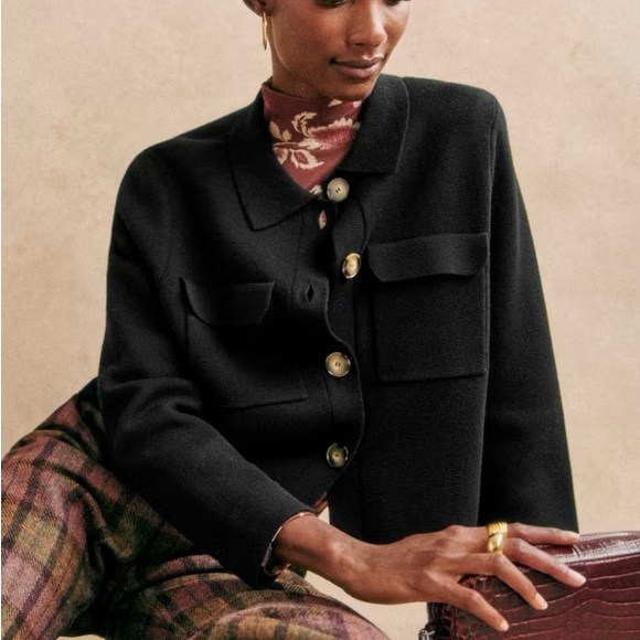 Sezane | Sweaters | Sezane Betty Cardigan Black Xs | Poshmark